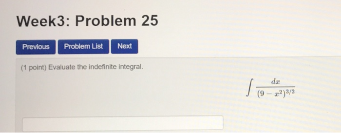 Solved Week3: Problem 23 Previous Problem List Next (1 | Chegg.com