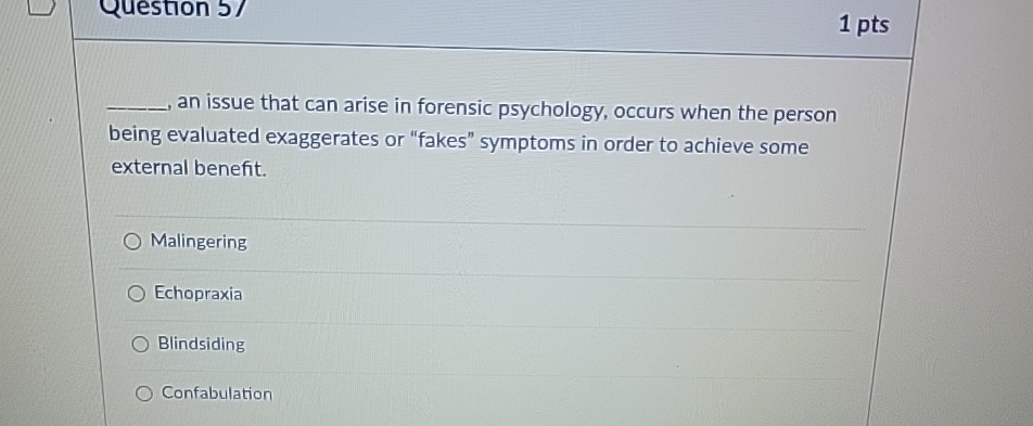 Solved 1 ﻿ptsan issue that can arise in forensic psychology, | Chegg.com