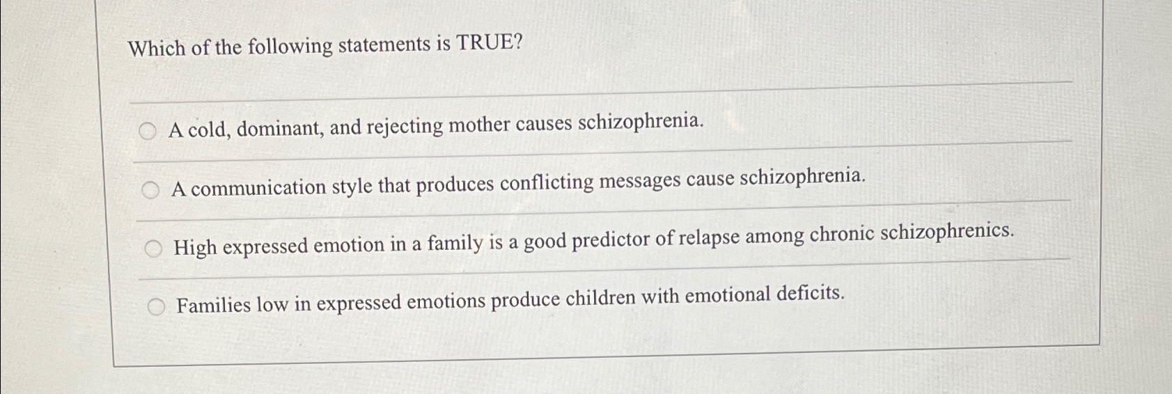 Solved Which of the following statements is TRUE?q,A cold, | Chegg.com