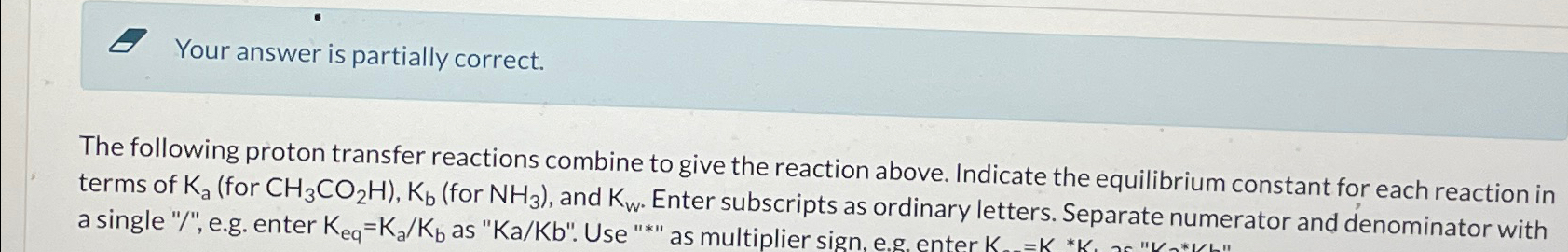Your Answer Is Partially Correct The Following Proton