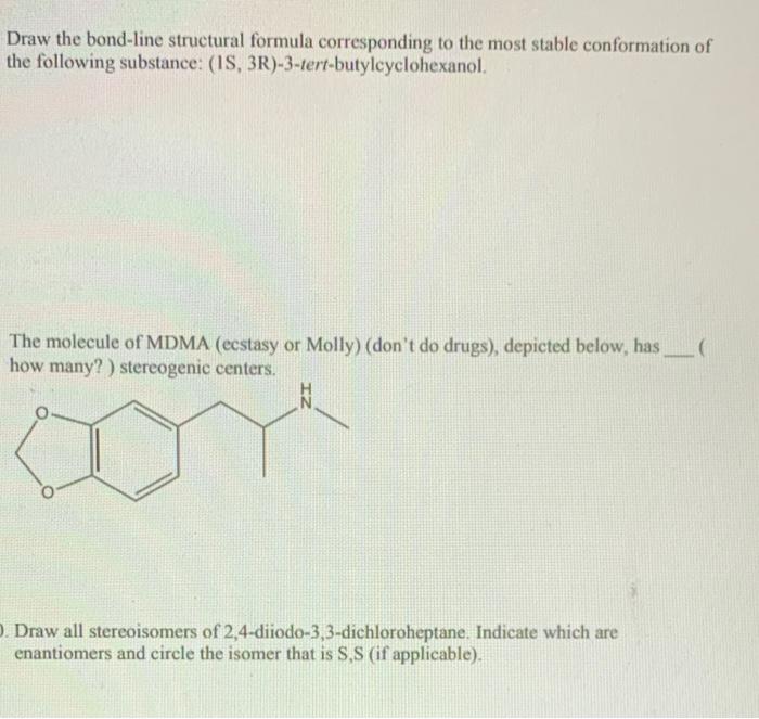 Solved Draw the bond-line structural formula corresponding | Chegg.com