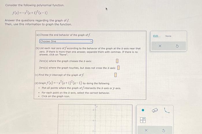 Solved Consider the following polynomial function. | Chegg.com