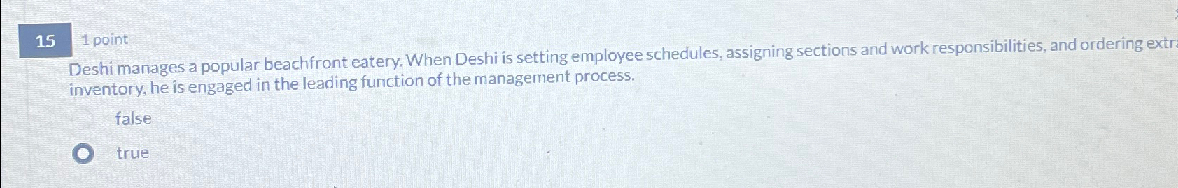 Solved 151 ﻿pointDeshi manages a popular beachfront eatery. | Chegg.com