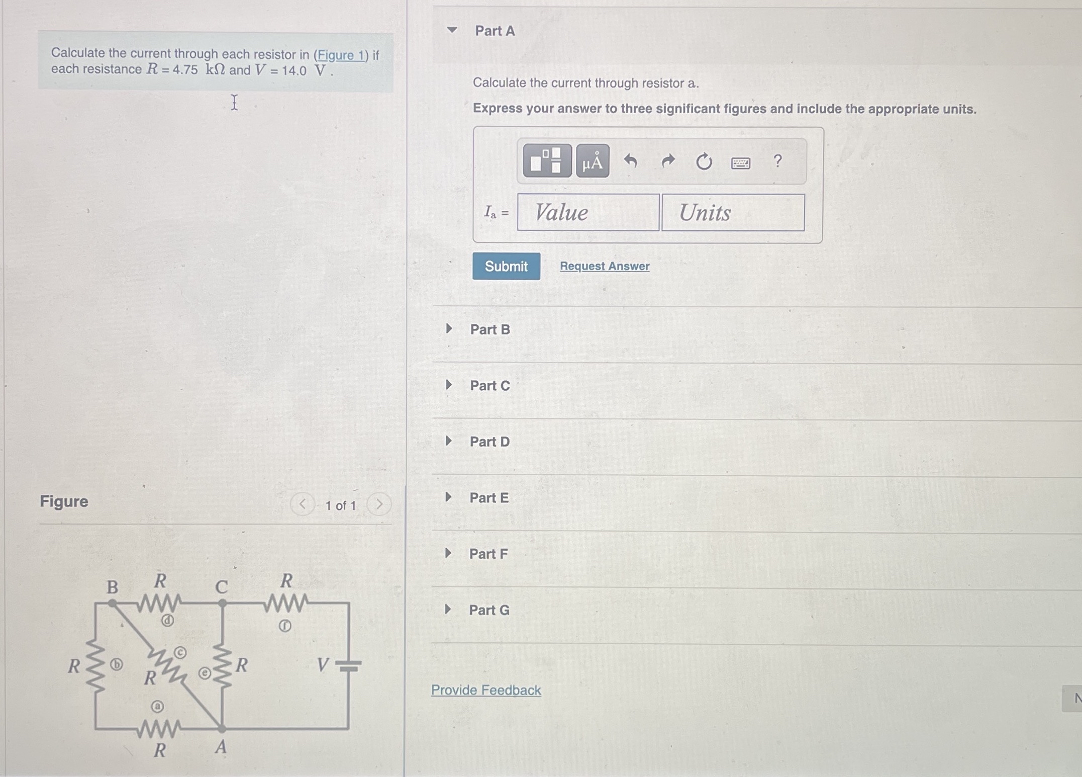 Solved Calculate The Current Through Each Resistor In