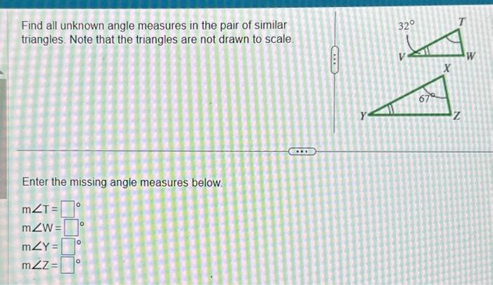Solved Find all unknown angle measures in the pair of | Chegg.com