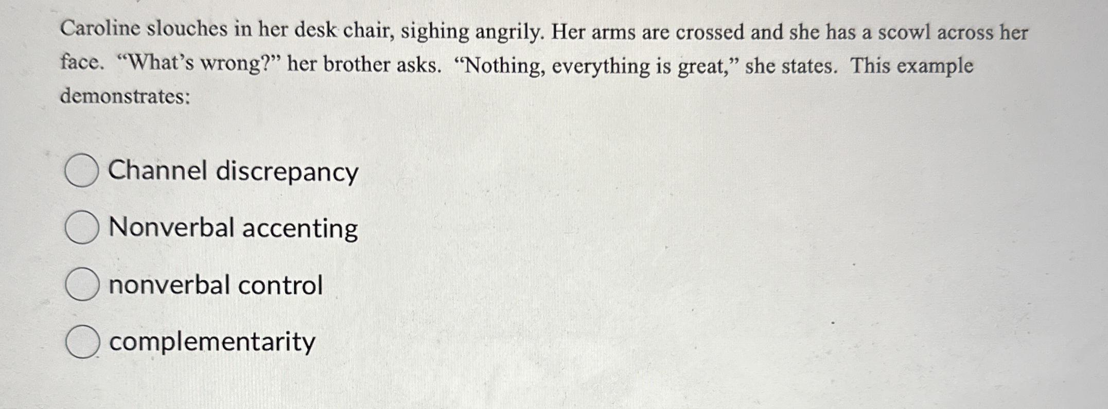 Solved Caroline slouches in her desk chair, sighing angrily. | Chegg.com
