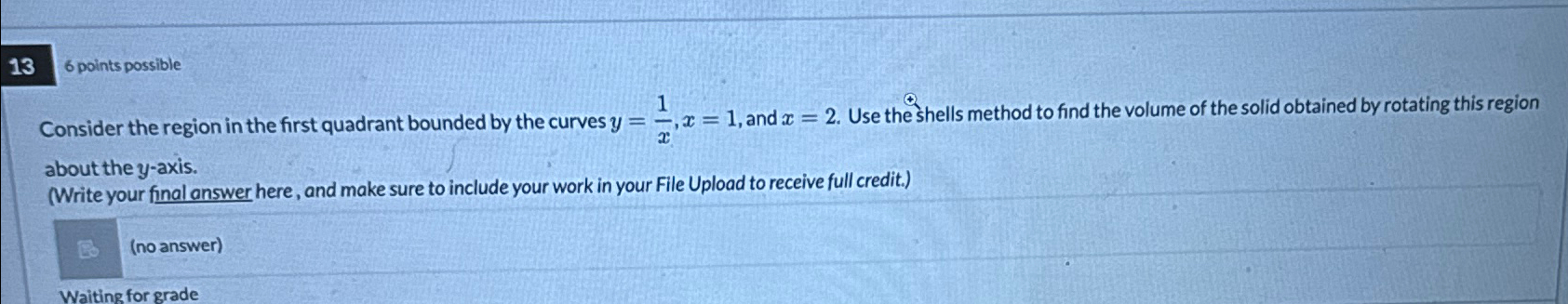 Solved 6 ﻿points possibleConsider the region in the first | Chegg.com