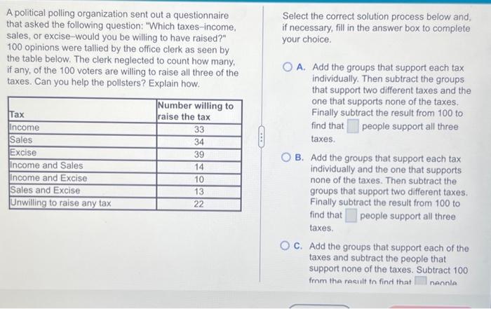 Solved A political polling organization sent out a | Chegg.com