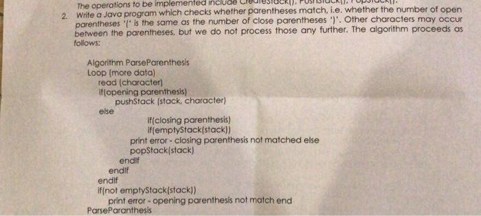 Solved 3. Write a java method to implement the postfix | Chegg.com
