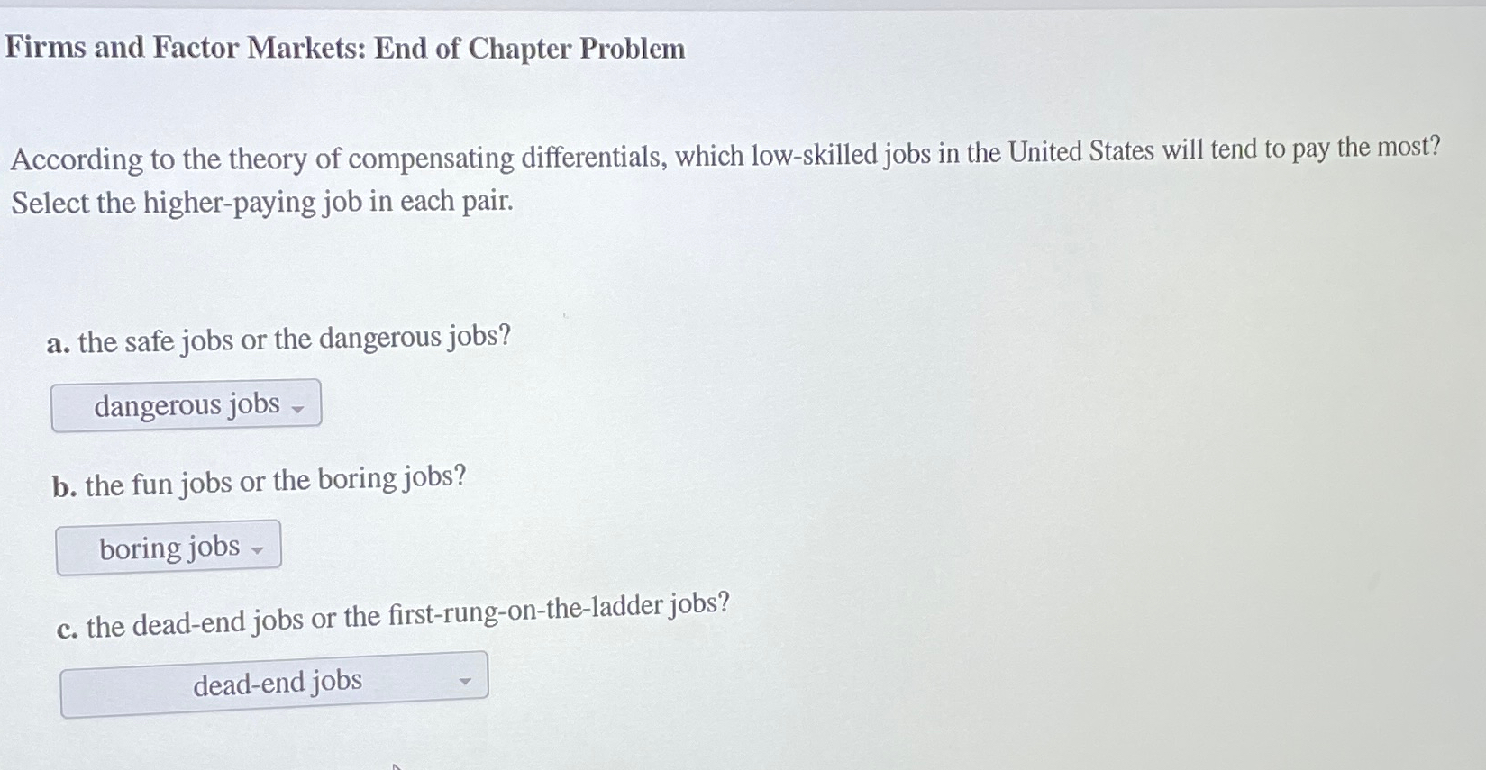 Solved Firms and Factor Markets: End of Chapter | Chegg.com