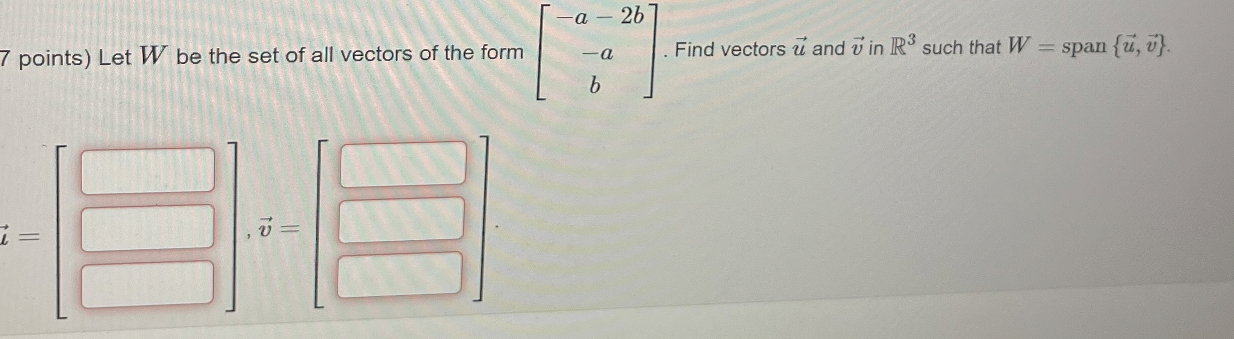 Solved Let W ﻿be the set of all vectors of the form | Chegg.com