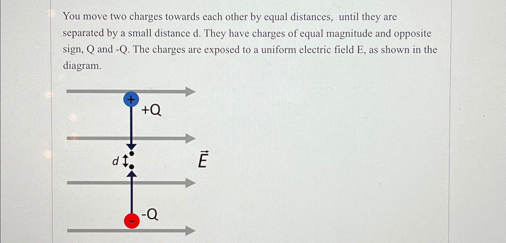 You move two charges towards each other by equal | Chegg.com