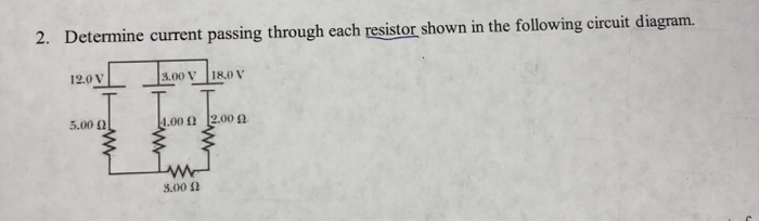 Solved 2. Determine current passing through each resistor | Chegg.com