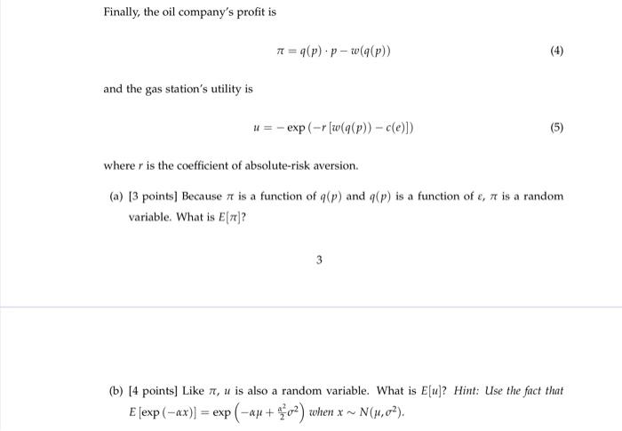 2. Consider the following optimal contracting problem | Chegg.com