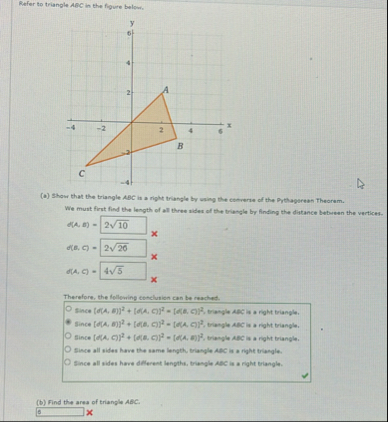 Solved Refer to triangle ABC in the figure below.(e) ﻿Show | Chegg.com