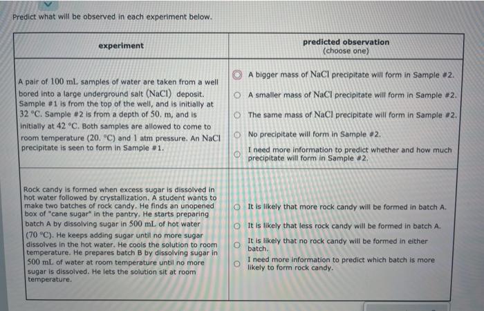 Solved Predict what will be observed in each experiment | Chegg.com
