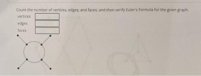 Solved Count the number of vertices, edges, and faces, and | Chegg.com
