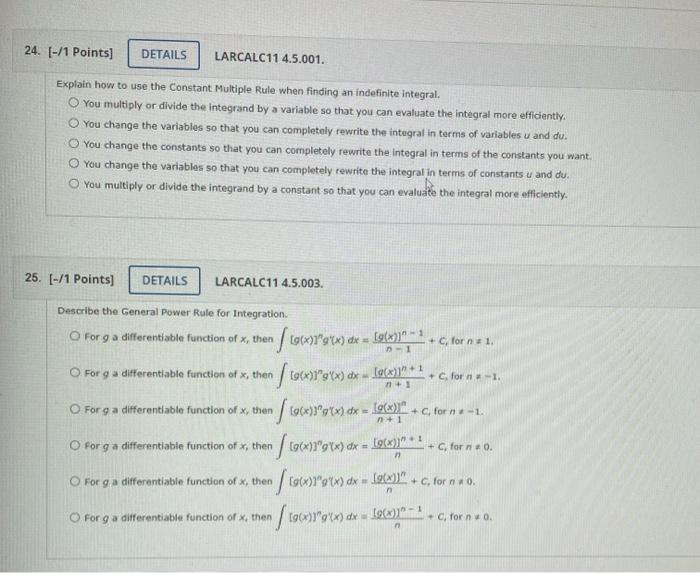 Solved Explain How To Use The Constant Multiple Rule When