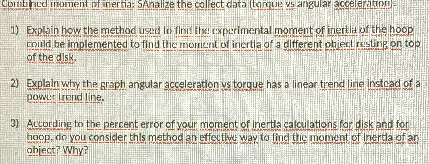 Solved Explain how the method used to find the experimental | Chegg.com