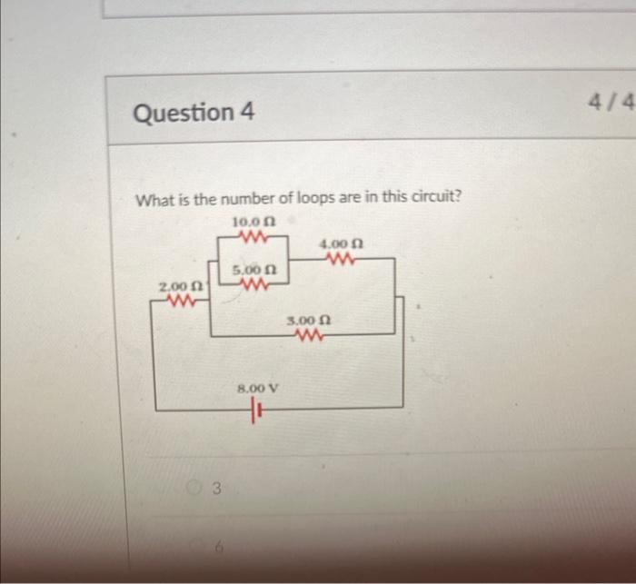 Solved What is the number of loops are in this circuit? | Chegg.com