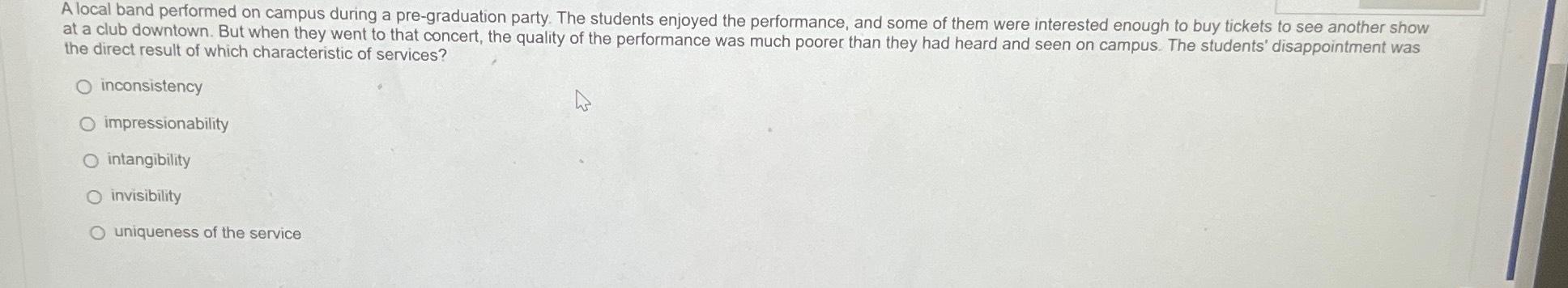 Solved the direct result of which characteristic of | Chegg.com