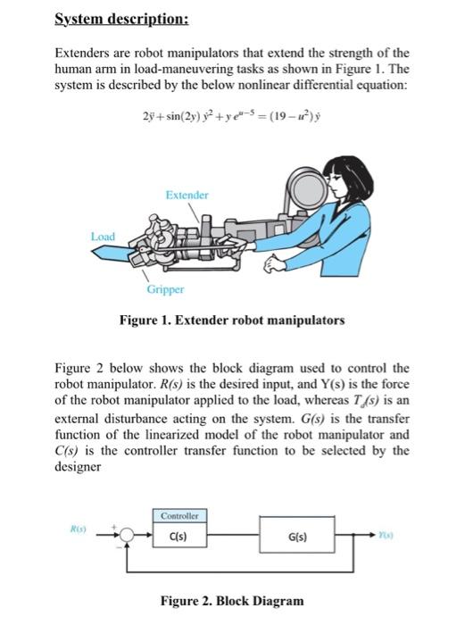 Solved System description: Extenders are robot manipulators | Chegg.com