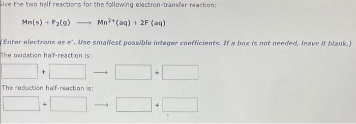 Solved (2) Write a balanced equation for the overall redox | Chegg.com
