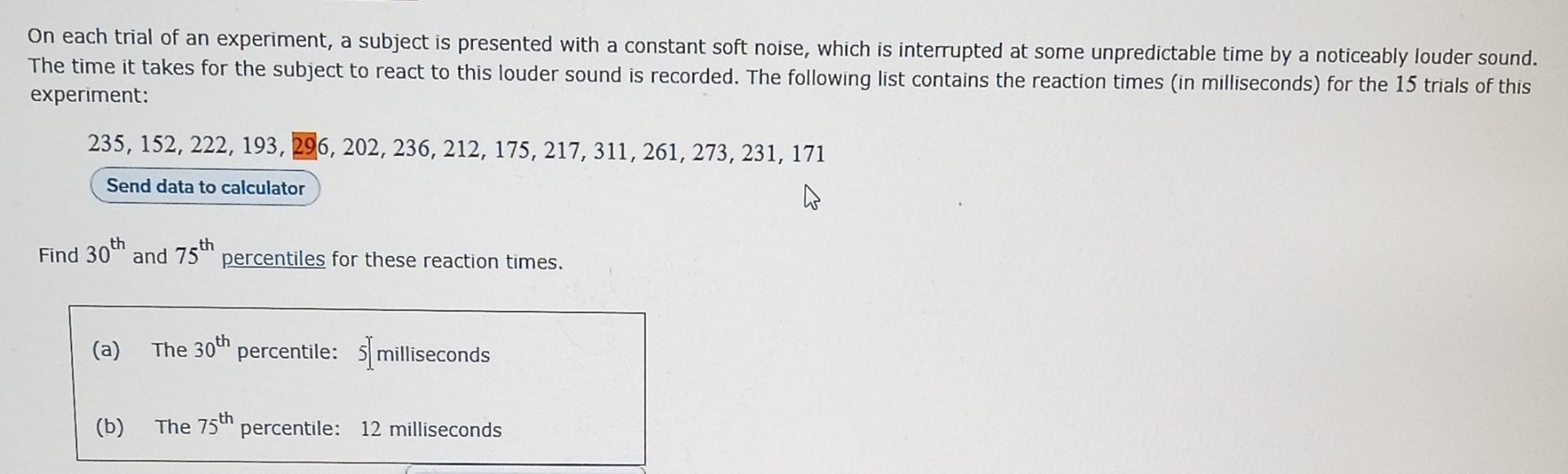 Solved On each trial of an experiment, a subject is | Chegg.com