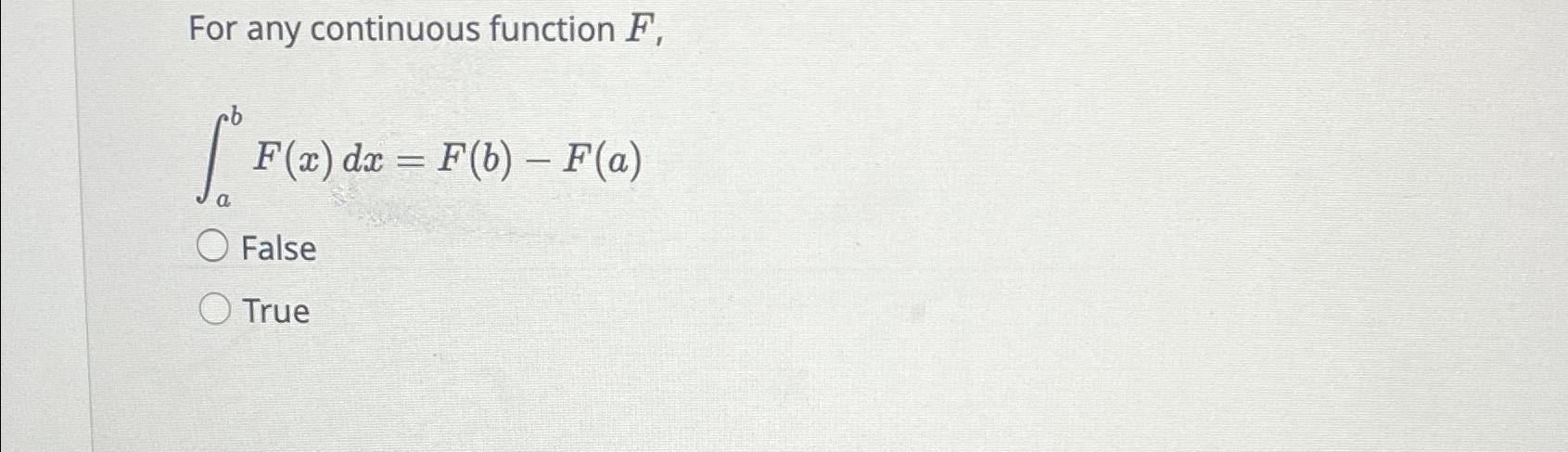 Solved For any continuous function | Chegg.com