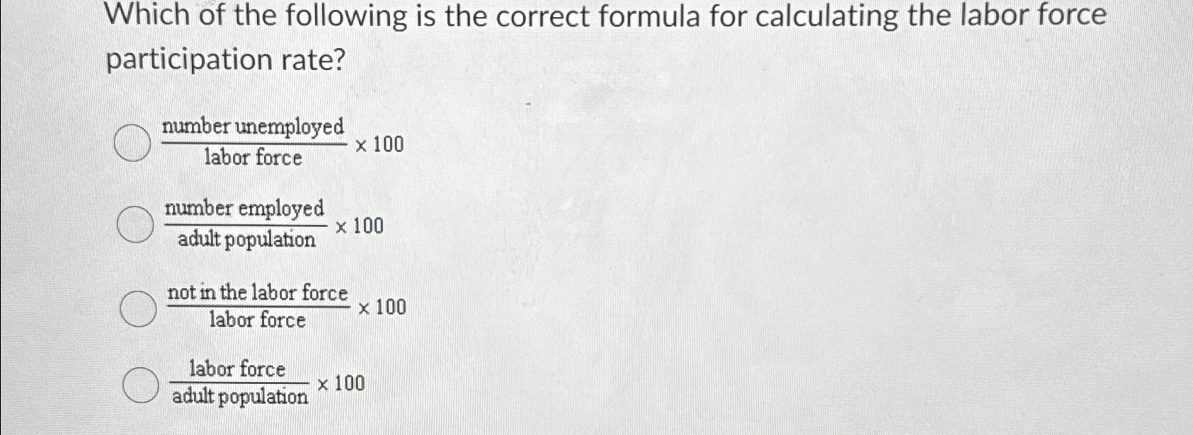 Solved Which of the following is the correct formula for | Chegg.com
