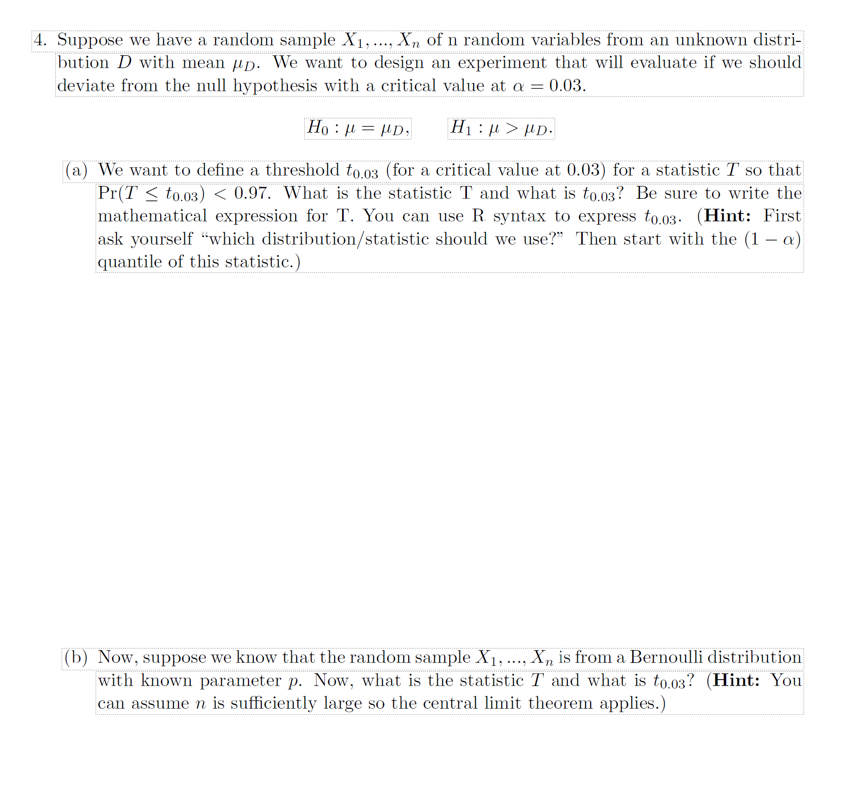 Solved Suppose we have a random sample x1,dots,xn ﻿of n | Chegg.com
