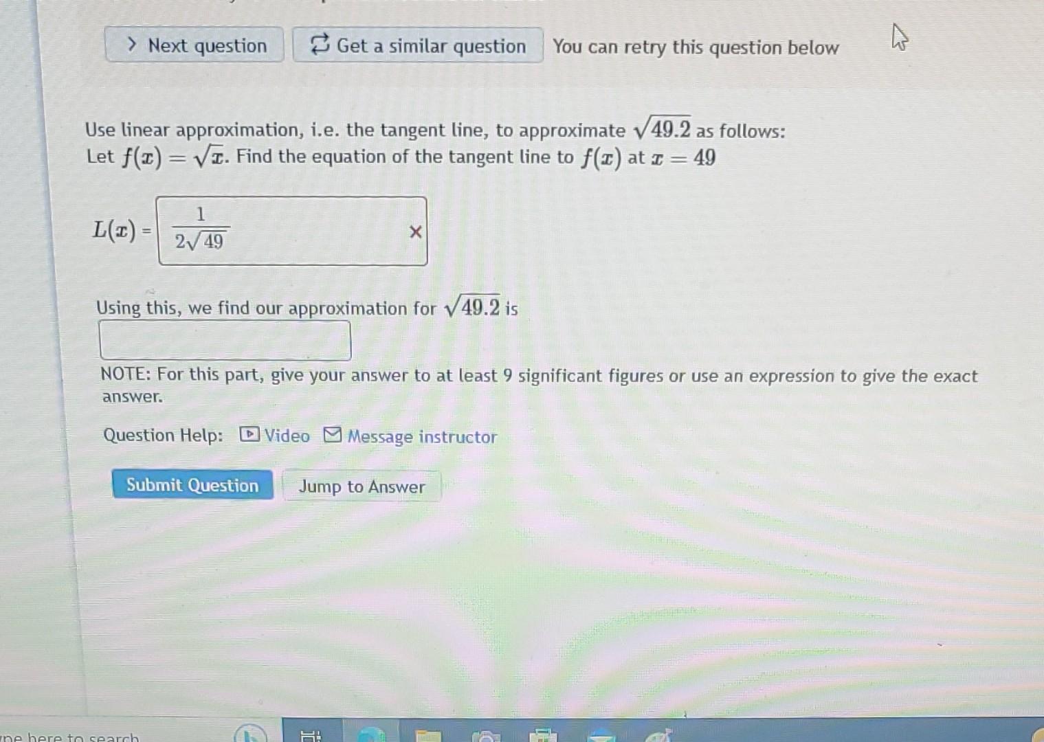 Solved You can retry this question below Use linear | Chegg.com