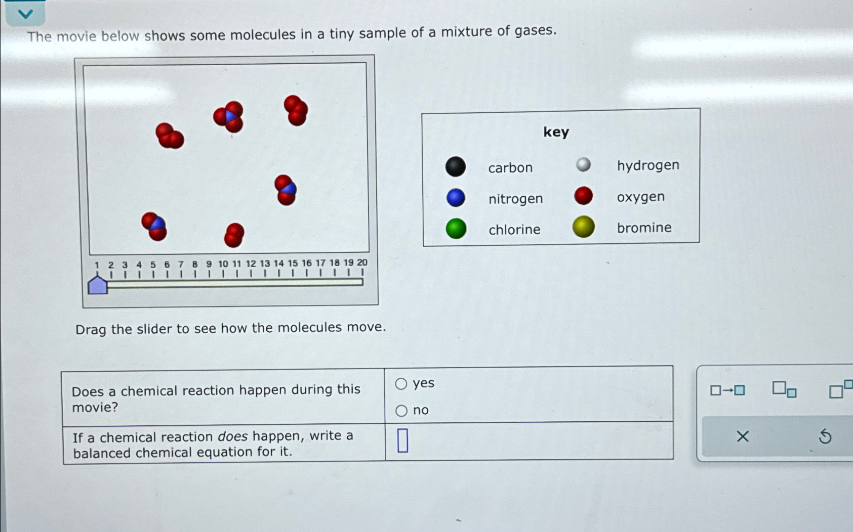 Solved The movie below shows some molecules in a tiny sample | Chegg.com