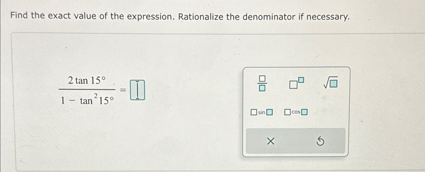 Solved Find the exact value of the expression. Rationalize | Chegg.com