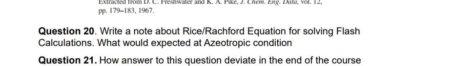 Solved Question 20. Write a note about Rice/Rachford | Chegg.com