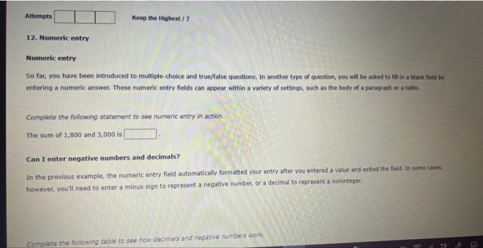 Solved Numeric entry So far, you have been introduced to | Chegg.com