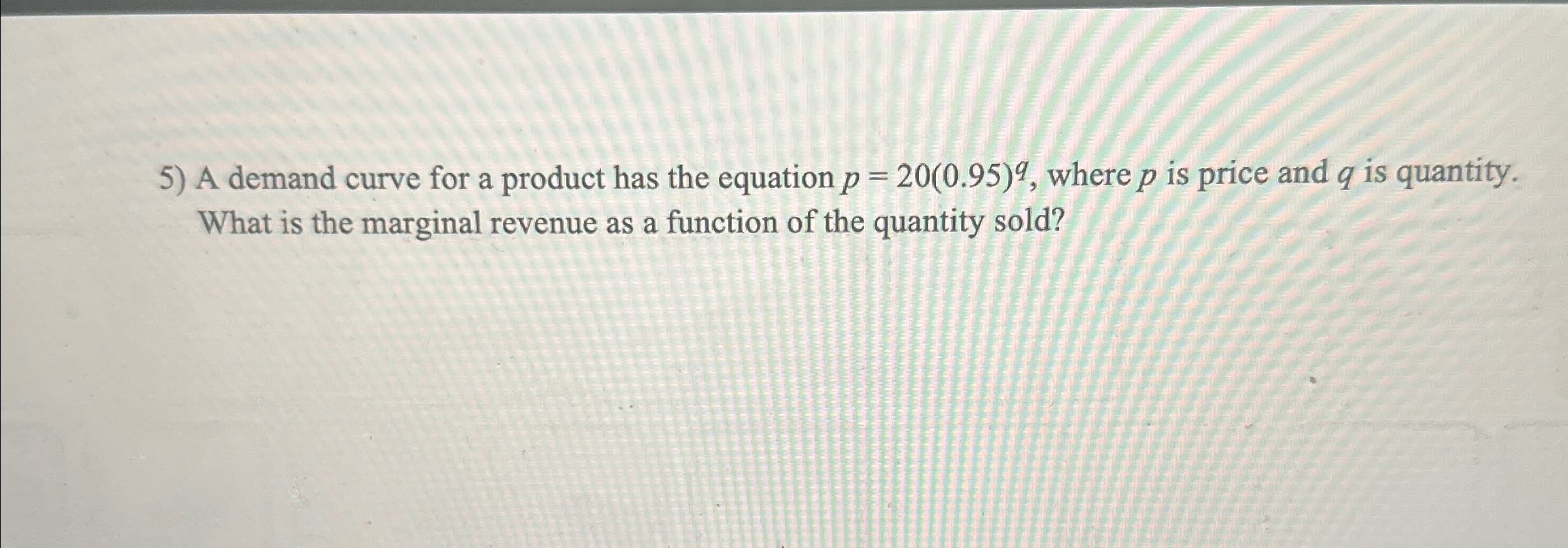 Solved A demand curve for a product has the equation | Chegg.com