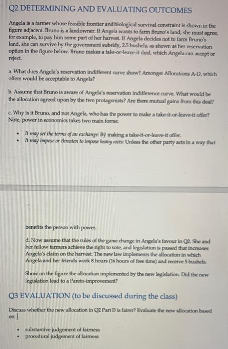 Solved Q2 DETERMINING AND EVALUATING OUTCOMES Angela is a | Chegg.com