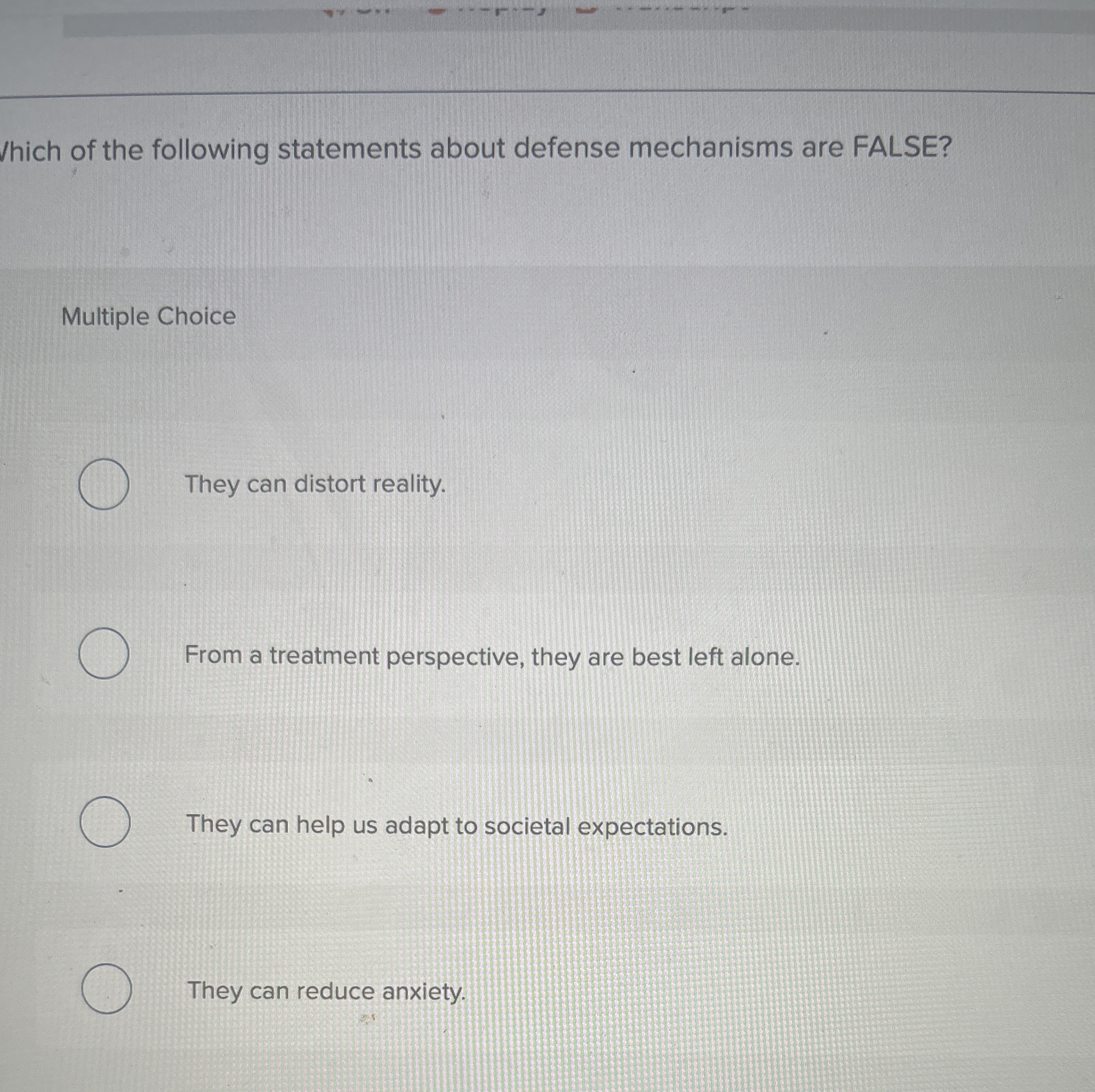 Solved Which of the following statements about defense | Chegg.com