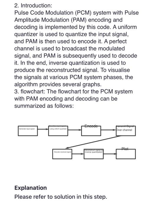 2. Introduction: Pulse Code Modulation (PCM) system | Chegg.com