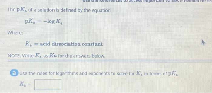Solved The pK₂ of a solution is defined by the equation: pK₂ | Chegg.com