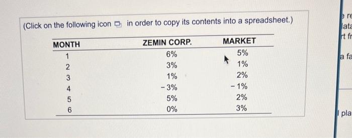 Solved (Average expected return and risk) Given the | Chegg.com