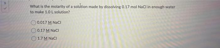 Solved What is the molarity of a solution made by dissolving | Chegg.com