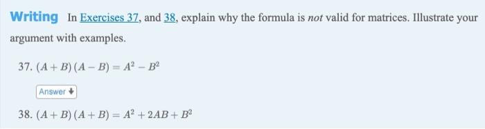 Solved Writing In Exercises 37, and 38, explain why the | Chegg.com