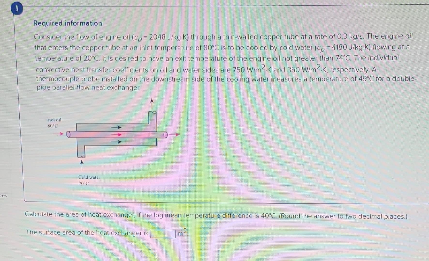 Solved Required information Consider the flow of engine oil | Chegg.com