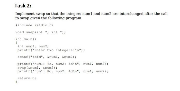 Solved Task 1 You Have The C Program Fragment Below Int