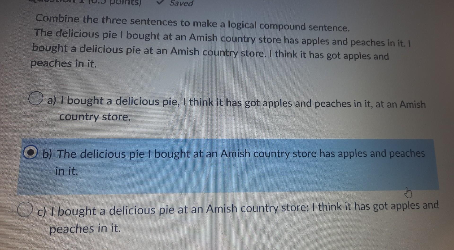 Combine the three sentences to make a logical | Chegg.com