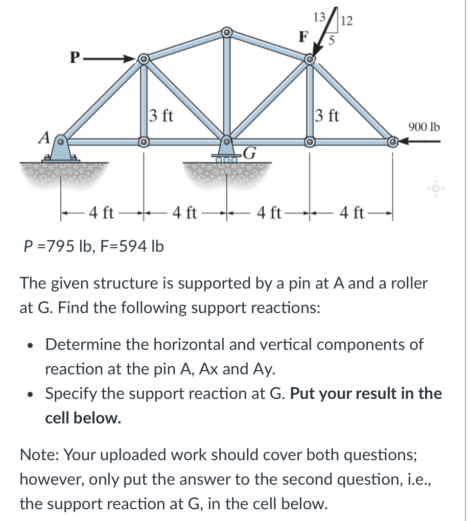 Solved \[ ﻿P=795 \mathrm{lb}, \mathrm{~F}=594 \mathrm{lb} \] | Chegg.com