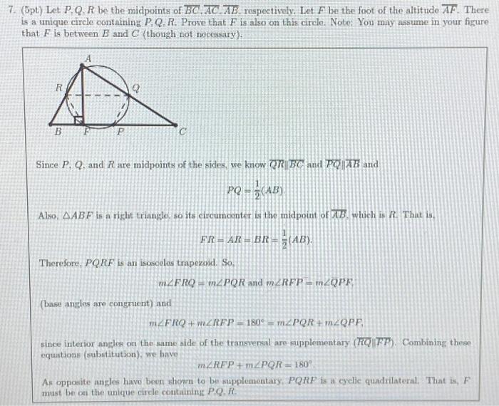 Solved 2. (10pt) In assignment 4 you proved the following: | Chegg.com