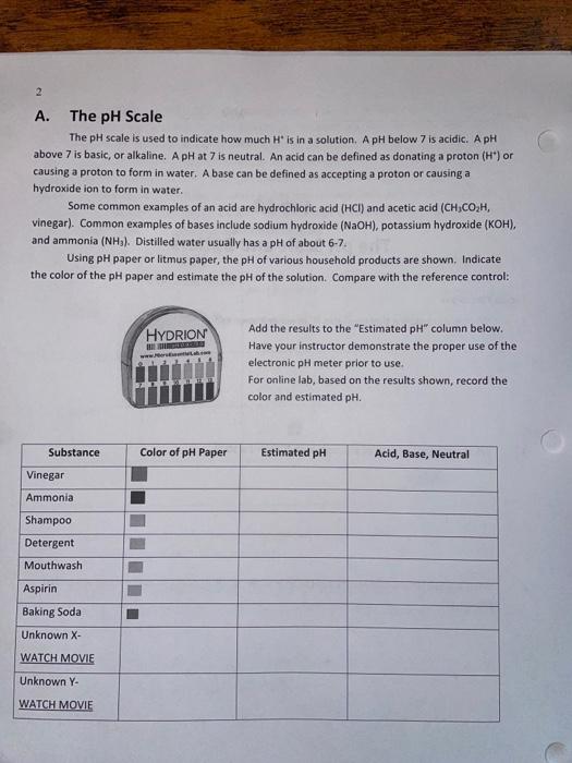 Solved 1 Name: att'd prelab lab total Lab 12 The pH scale | Chegg.com